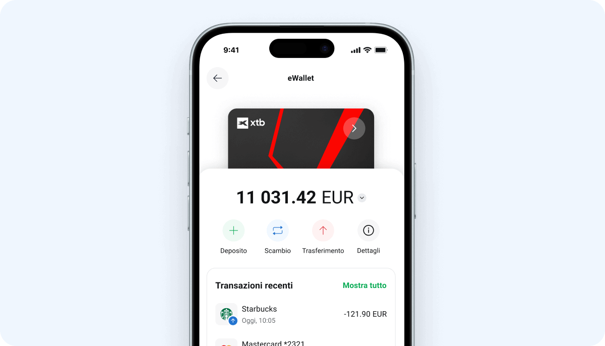 eWallet: accesso semplice ai tuoi fondi su XTB | XTB Online Investing